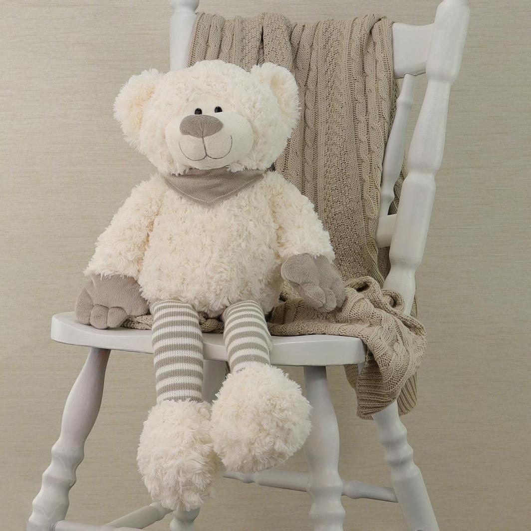 WHITE TEDDY STRIPED LEGS 32CM SITTING – Haus of Bloom